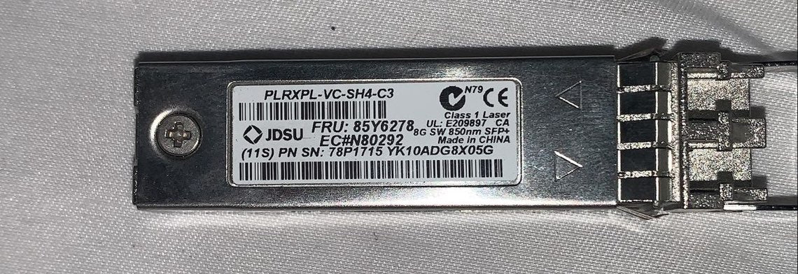 85Y6278 IBM TRANSCEIVER 8G SFP+ SR 94Y8478 78P1712 – TDS Inc.