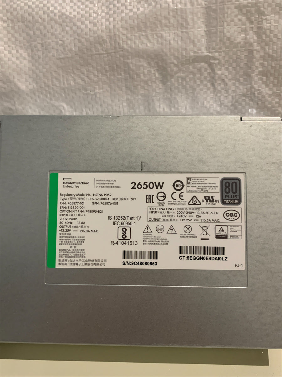 798096-B21 798095-B21 765877-101 765876-001 813829-001 HP Synergy 1200 ...